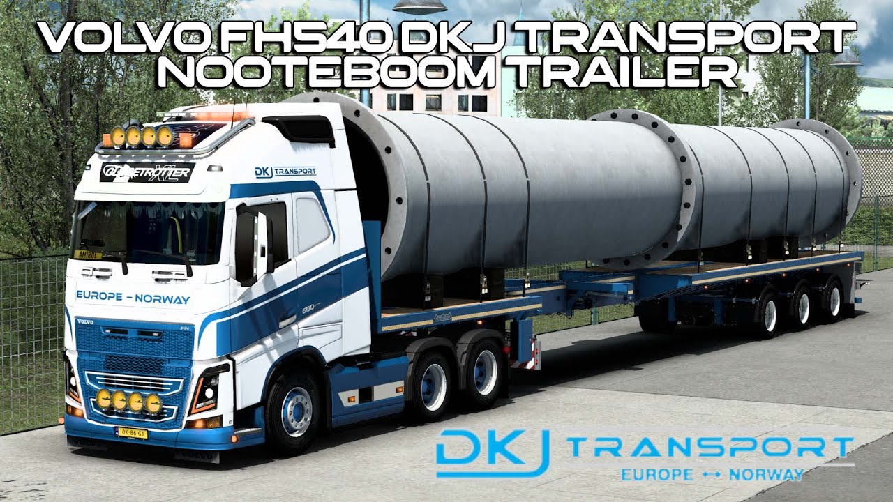 Volvo FH540 DKJ Transport Nooteboom Trailer | Heavy Rain | Promods ...