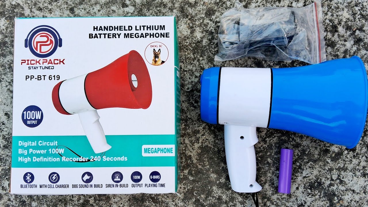 Pickpack Megaphone unboxing video best quality megphone 100w - YouTube