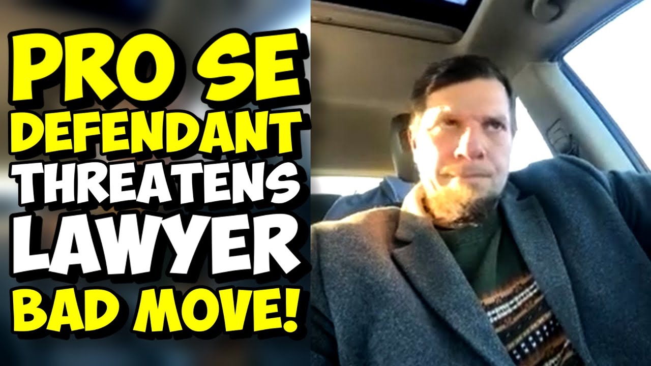 Pro Se Defendant Threatens Lawyer And PAYS For It... Literally!!! Pro ...