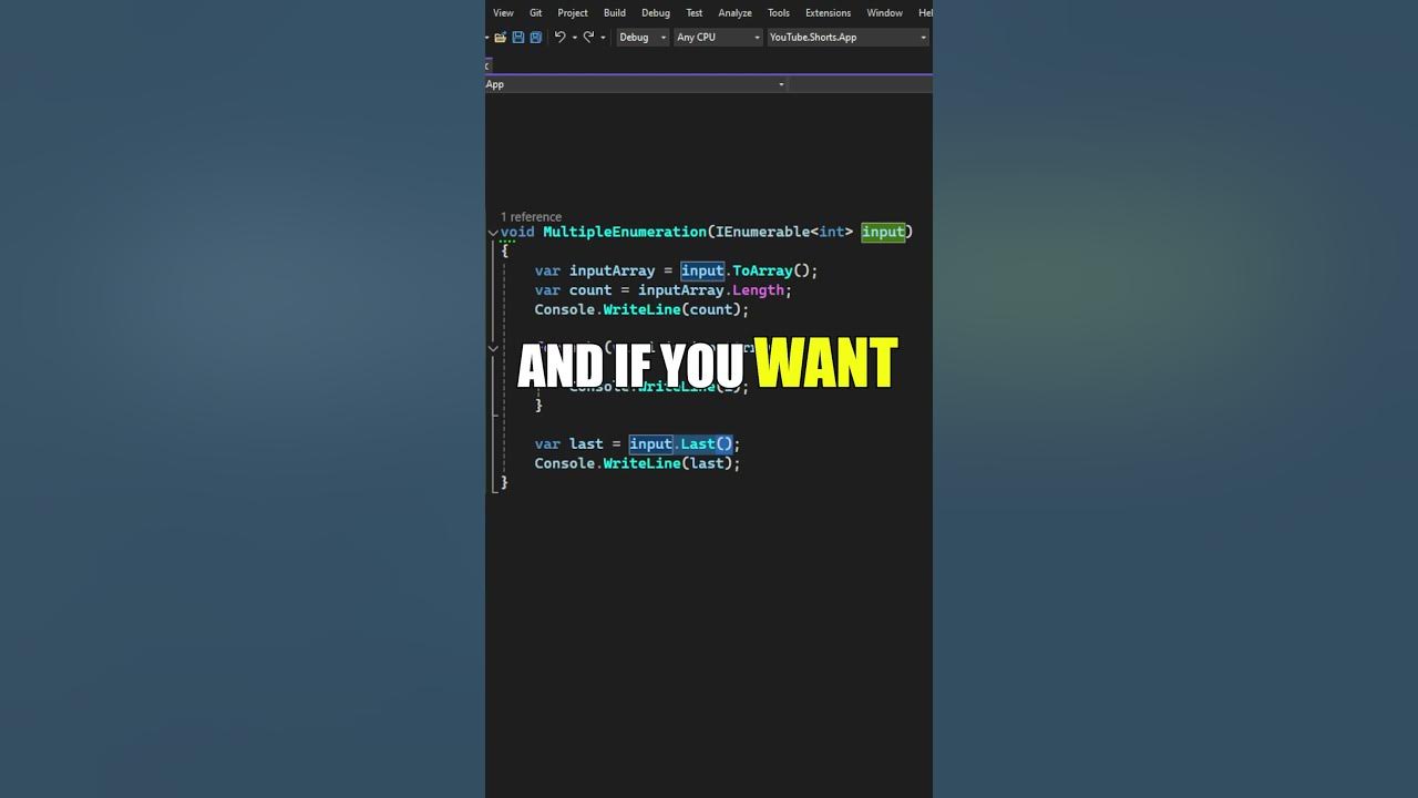 Solving Multiple Enumeration in C# is Actually Simple - YouTube
