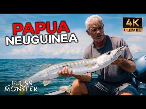 Angeln auf Papuanischen Schwarzbarsch in Papua-Neuguineas Wildnis | Fluss Monster [4K]