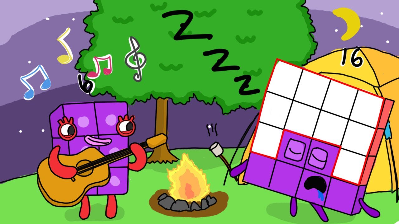 [REQUEST] Numberblocks 16 is camping (But she is asleep) | Numberblocks ...