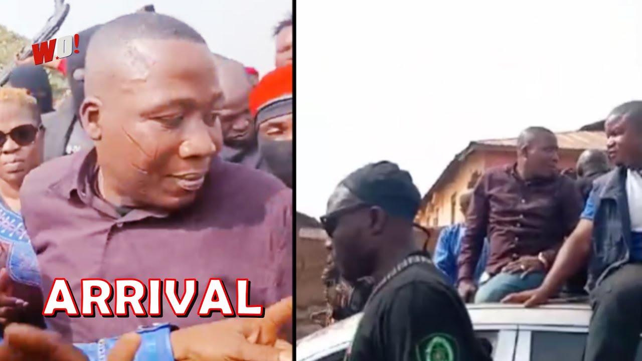 Joyful moment Sunday Igboho Arrives Igboho Town after 3 years of exile ...
