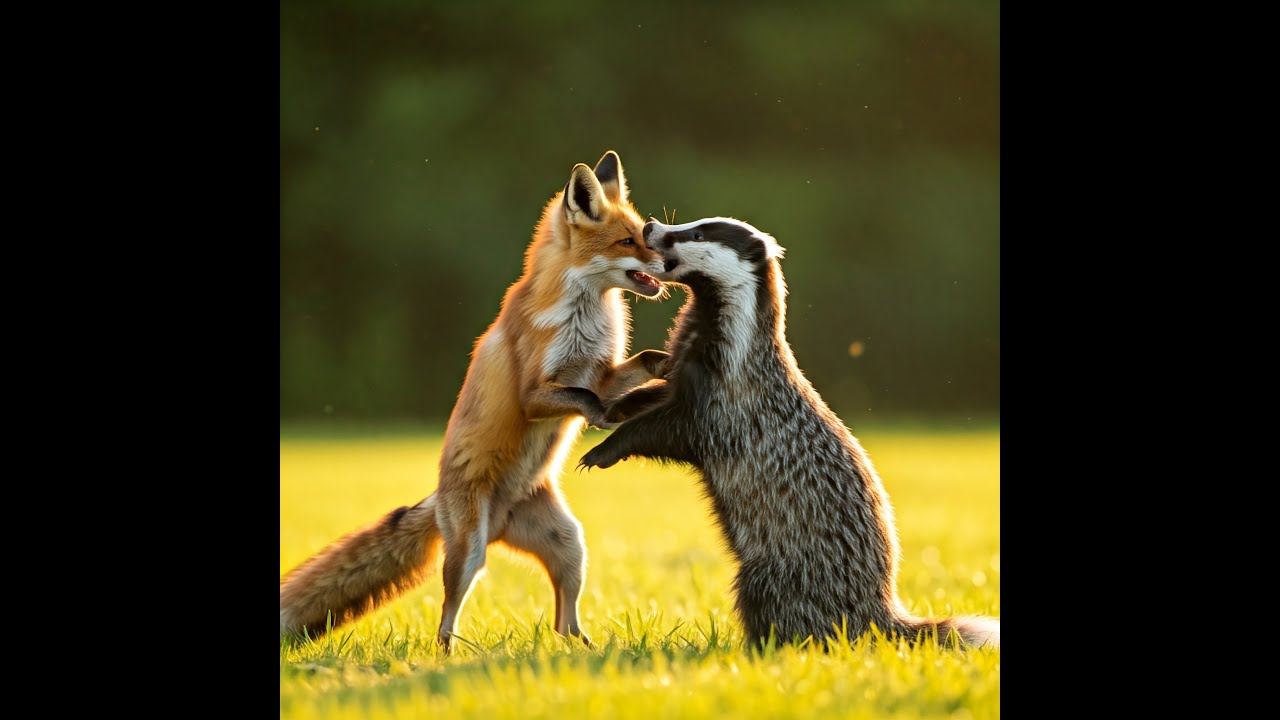 Red Fox vs Badger Survival Showdown! VEED - YouTube
