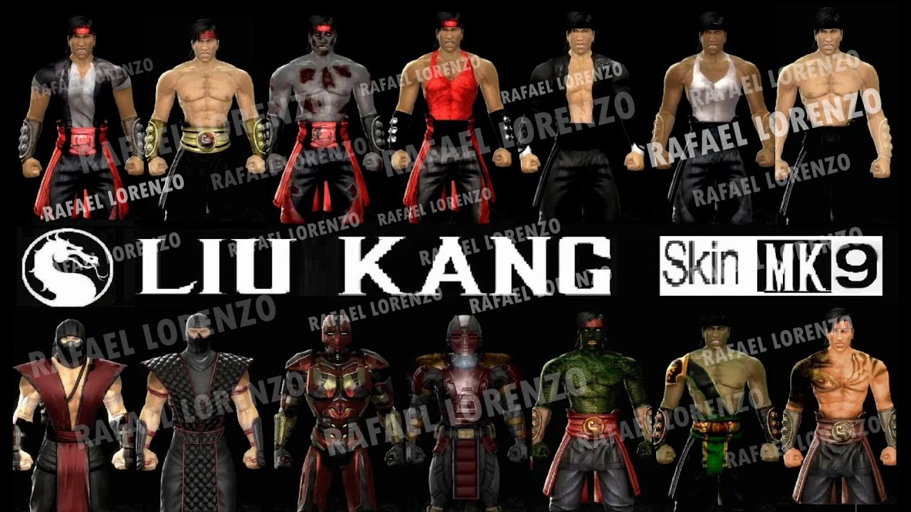 Mortal Kombat ALL LIU KANG DLC MK Costume Skin PC Mod MK9 Komplete ...
