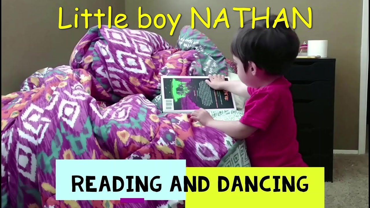 Little boy Nathan Reading & Dancing - YouTube