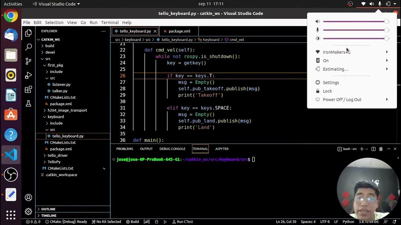 Control keyboard para Tello con ROS y Python parte 4 - YouTube