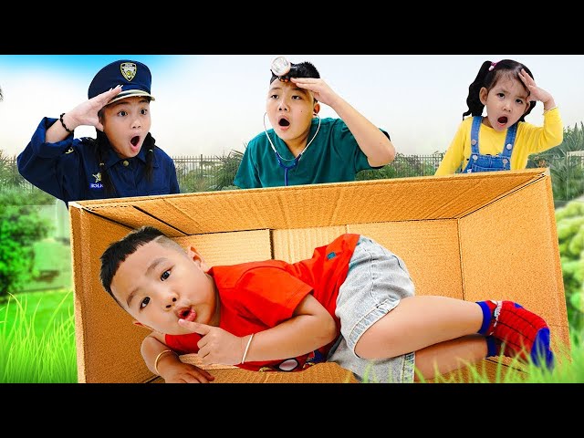 Extreme Hide and Seek in Boxes Challenge For Fun Kids at KidsPlay ...