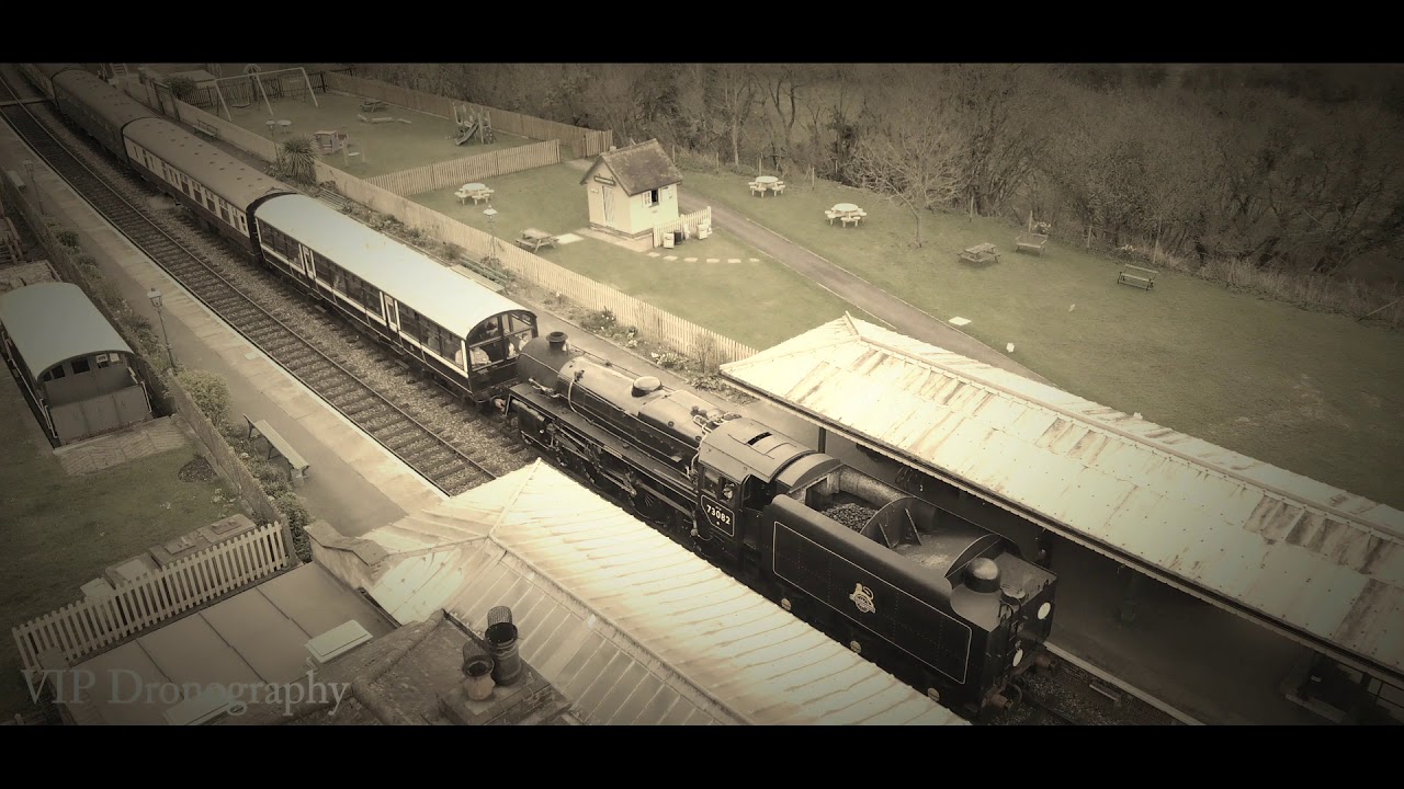 Kingscote Station On The Bluebell Railway by Drone - YouTube