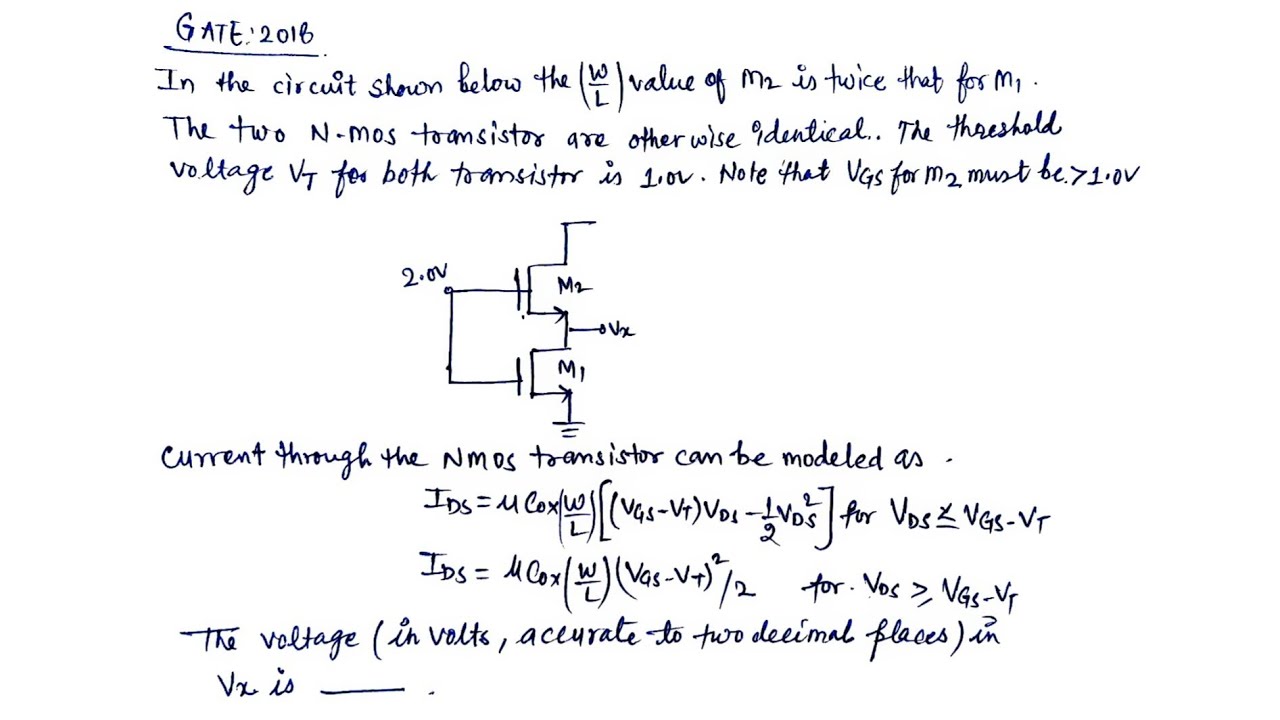 MOSFET_DC Analysis || Region of operation || Example - 5 - YouTube