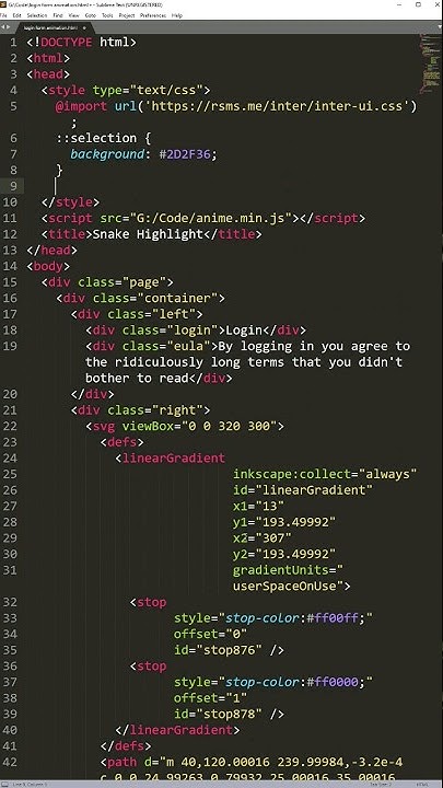 Creative Login Form With Animation In Html Css Js Shorts Asmr Coding