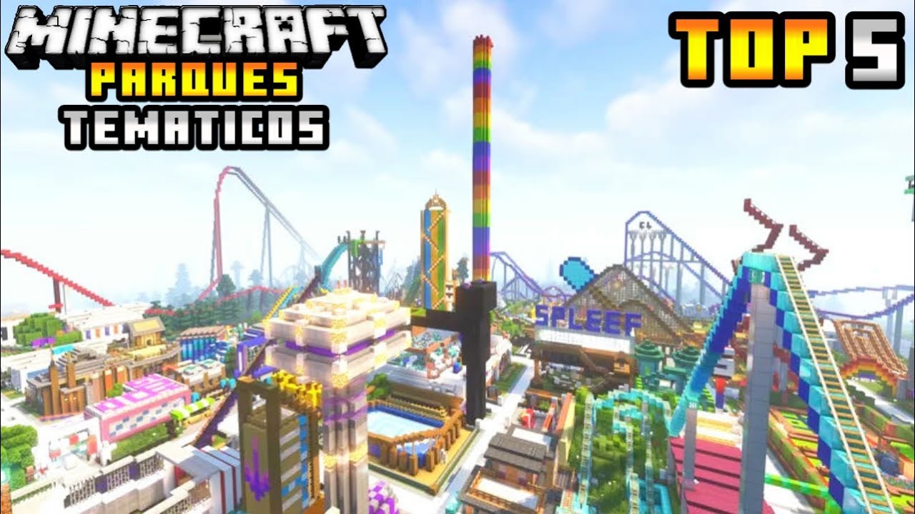 TOP 5 PARQUES TEMÁTICOS EN MINECRAFT PE 1.21 - Mapas de Minecraft PE ...