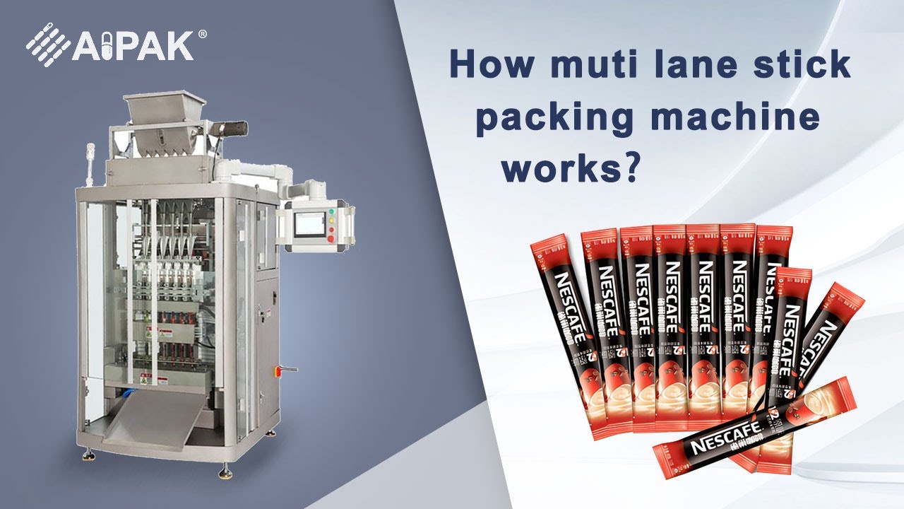 How muti lane stick packing machine works to pack all kinds of powder ...