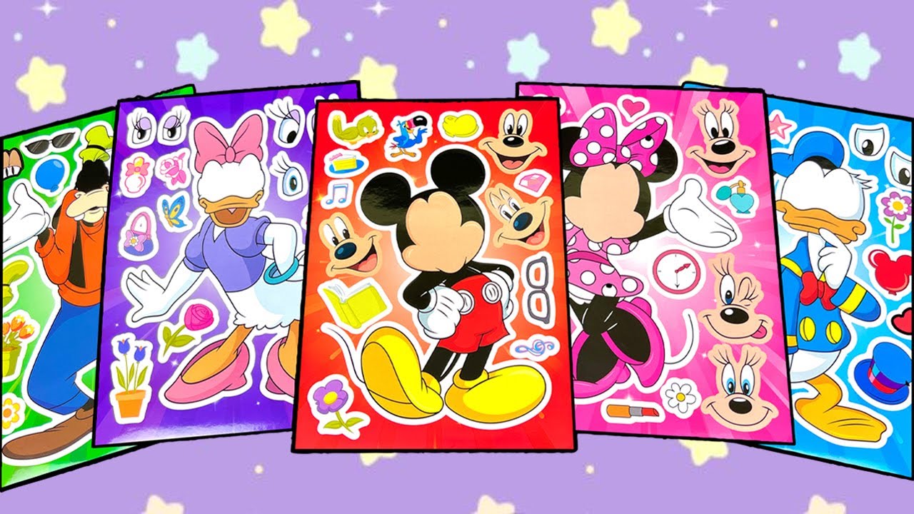 Mickey Mouse Sticker Book Makeover: Minnie Mouse, Donald Duck,..Fun ...