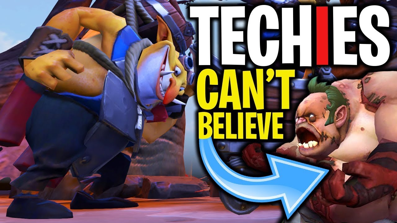 Techies Can't Believe Pudge - DotA 2 Funny Moments - YouTube