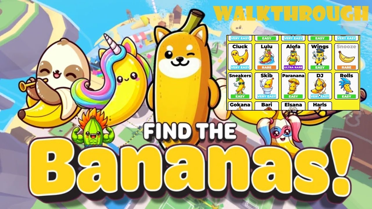 Find The Bananas Walkthrough - All Bananas Locations (Roblox) - YouTube