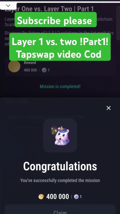 LAYER ONE VS LAYER TWO!PART1 TAPSWAP VIDEO CODE - YouTube