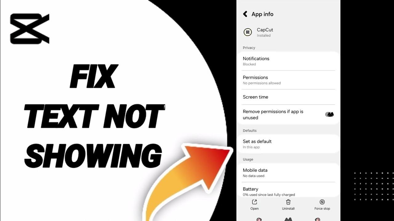 How To Fix Text Not Showing On Capcut Editing App Android 2024 - YouTube