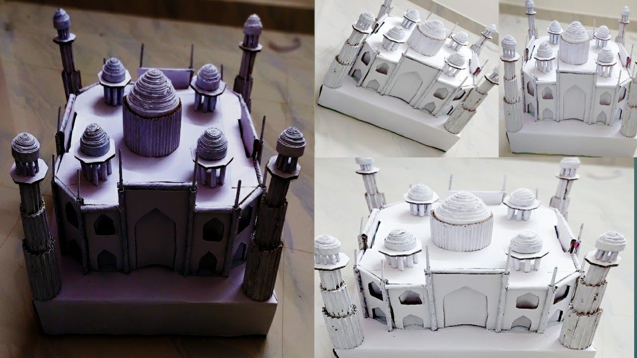 Taj Mahal project for school students/ cardboard Tajmahal/Chubby Cheeks ...