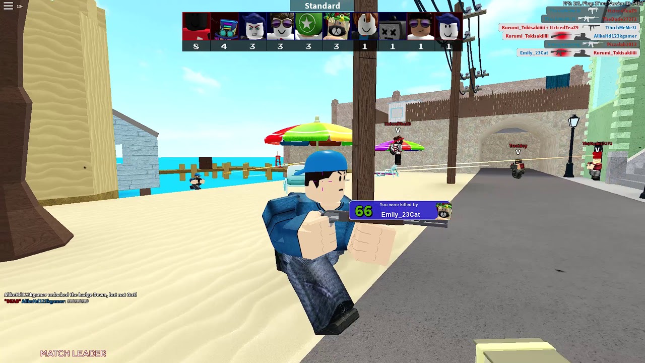 World Record for Beach [1:39] - Roblox Arsenal - YouTube
