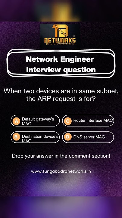 Network Engineer ARP interview Q & A | join our CCNA INTERNSHIP program, contact+918328429509 ...