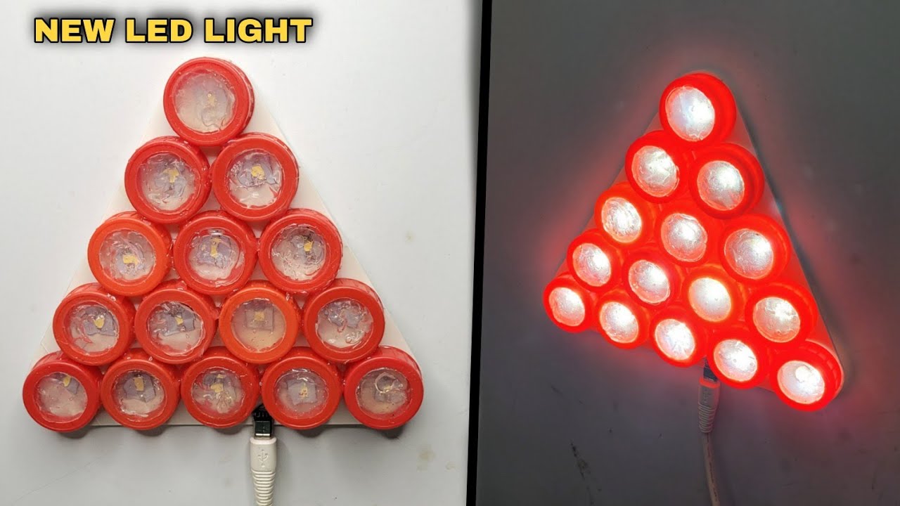 amazing Idea Using Bottle cap led light || making an new LED light ...