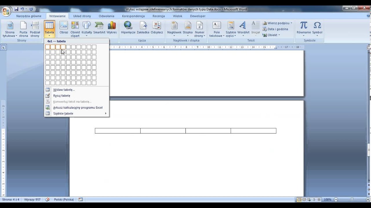 19 tabele format daty - YouTube