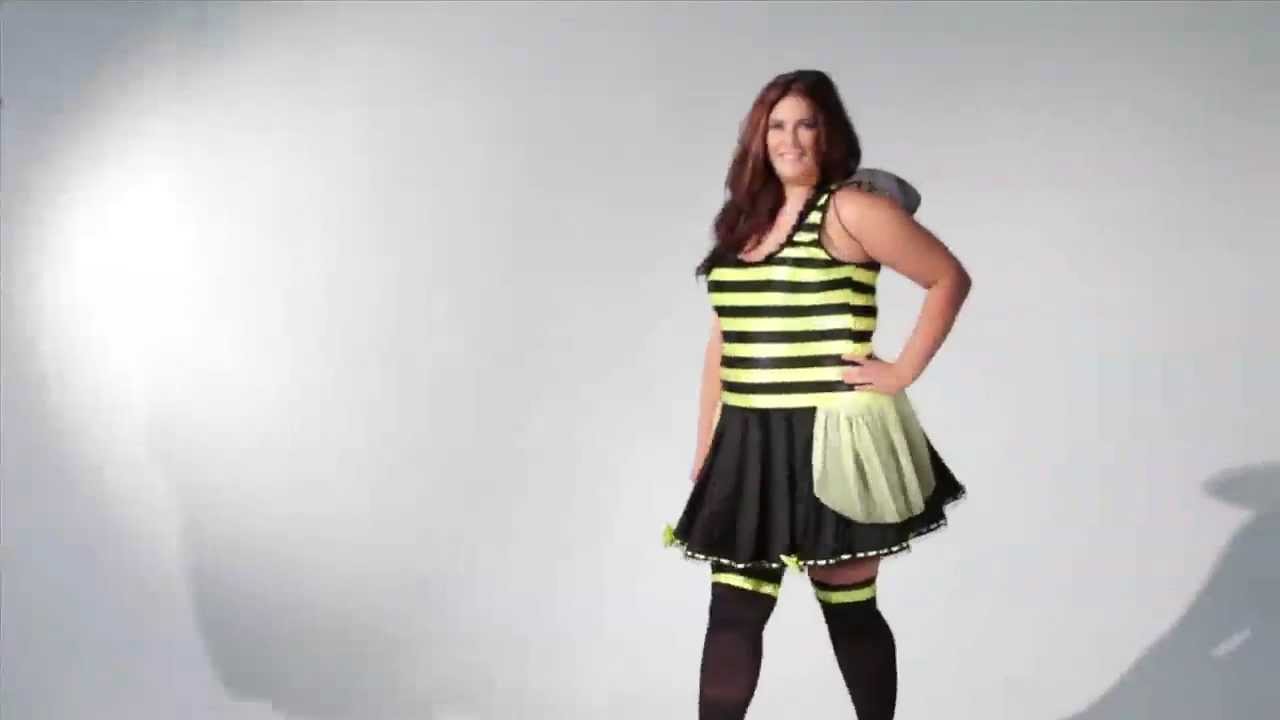 Plus Size Sexy Queen Bee Costume CO M6097X - YouTube
