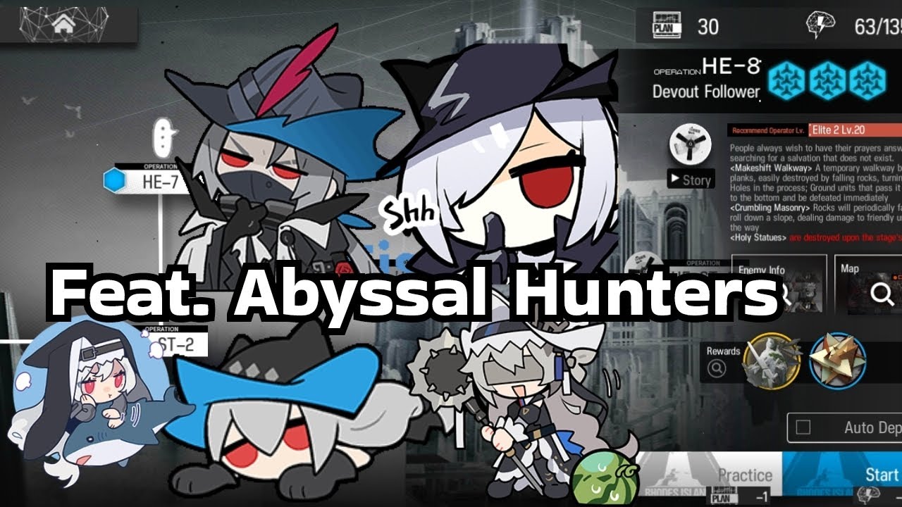 [Arknights] Fish family together STRONG!!! (HE-8 with Abyssal Hunters ...