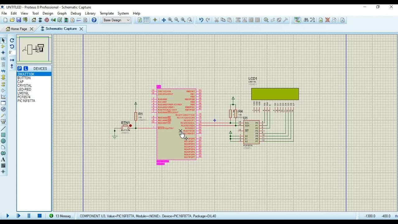 PIC16F877A KẾT NỐI VỚI I2C TO LCD (HD44780) - YouTube
