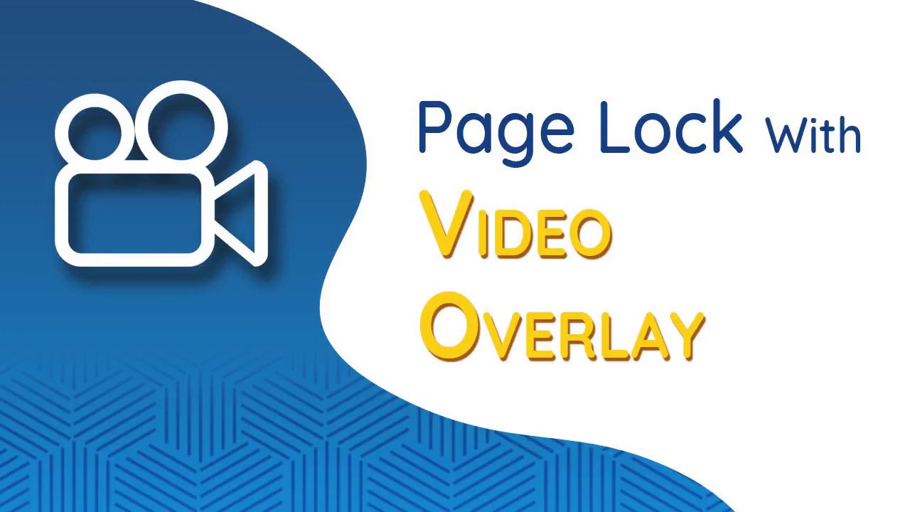 Lock video overlay - YouTube