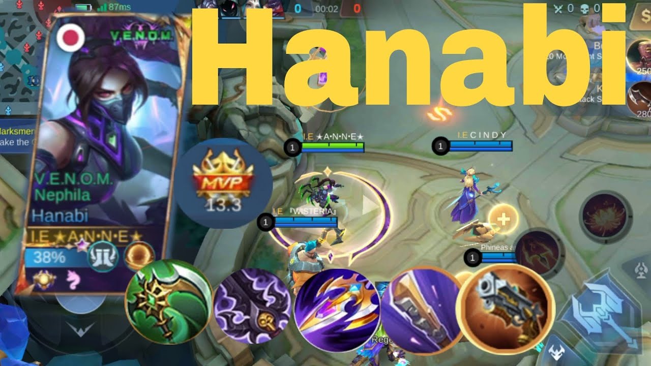MLBB HANABI : FULL ATTACK SPEED BUILD and Emblem : Rank Game Trio w ...