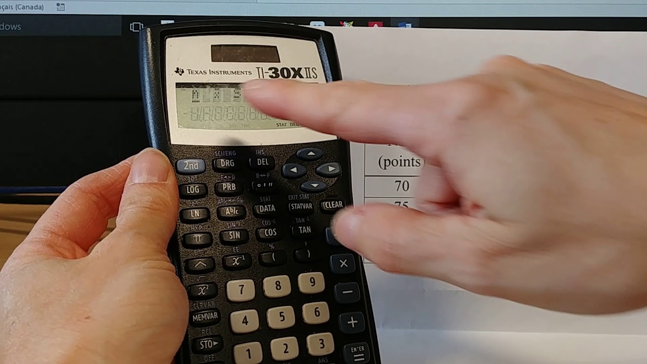 Moyenne et écart type avec la calculatrice TI-30X II S - YouTube
