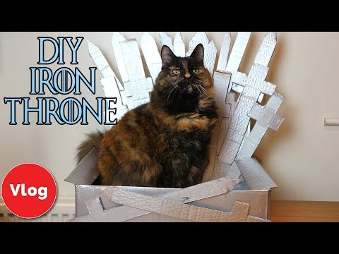 Game of Thrones Iron Throne ! Make an Iron Throne Bed For Your Cat! DIY Iron Throne | DIY Wednesday