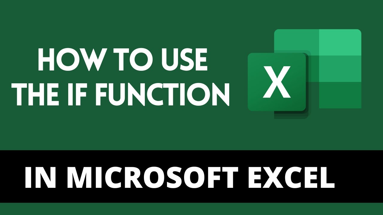 How To Use The IF Function In Excel YouTube how-to-use-the-if-function-in-excel-youtube