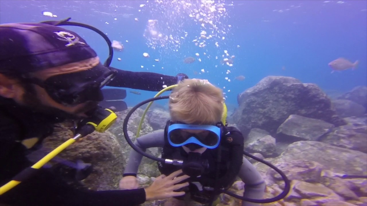 Diving for children with Dive Center "Big Fish" at Tenerife - YouTube