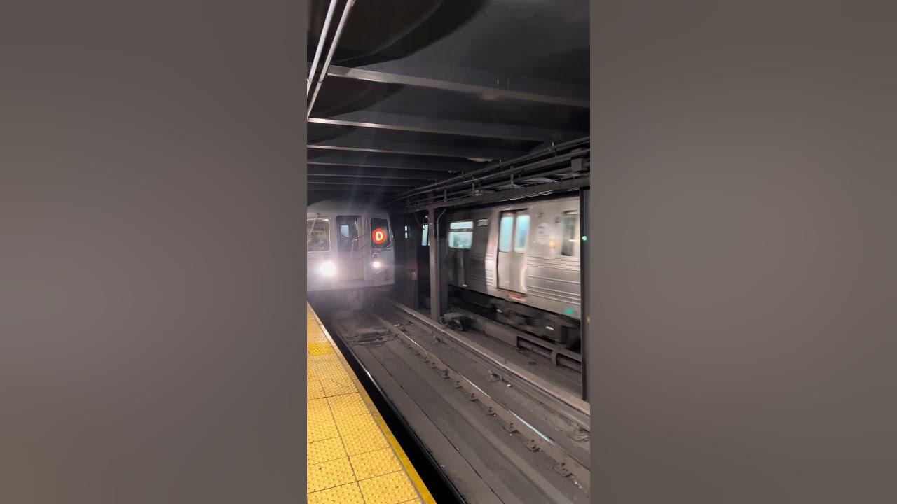 R68 D trains arrive and leave 42nd Street-Bryant Park - YouTube