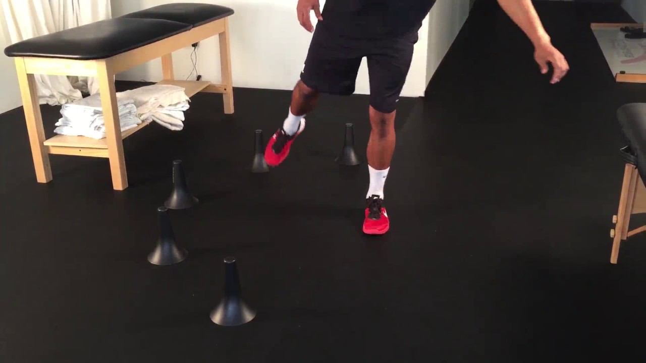 1 Leg Balance with 5 Way Cone Reach - YouTube