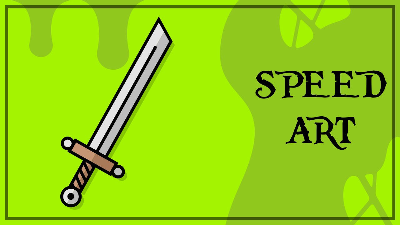 2D Cartoon Sword- Speed Art | Graphic Design - YouTube