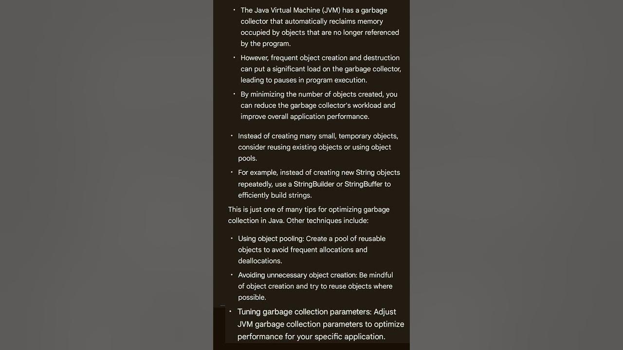 #java #garbagecollector #javadeveloper #codingtips #coding #code #developer #shorts # ...