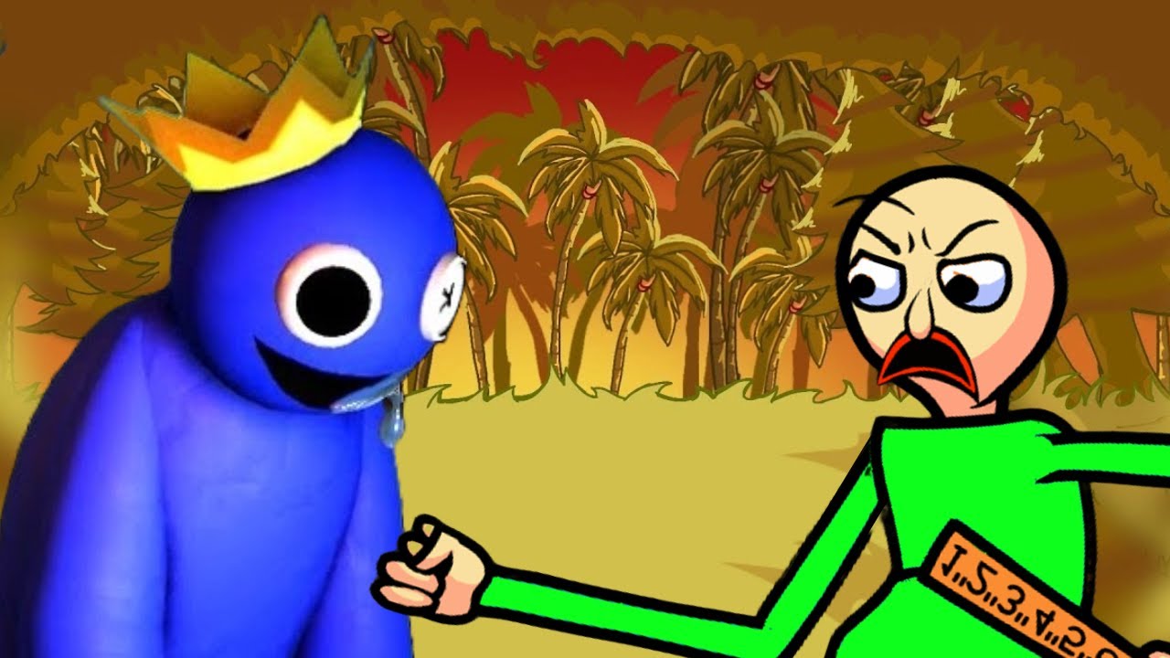 Blue VS Baldi 🎶 (FNF Too Slow Encore) - YouTube
