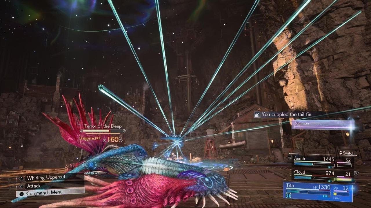 Final Fantasy VII - Rebirth Demo - Terror of the Deep battle - YouTube