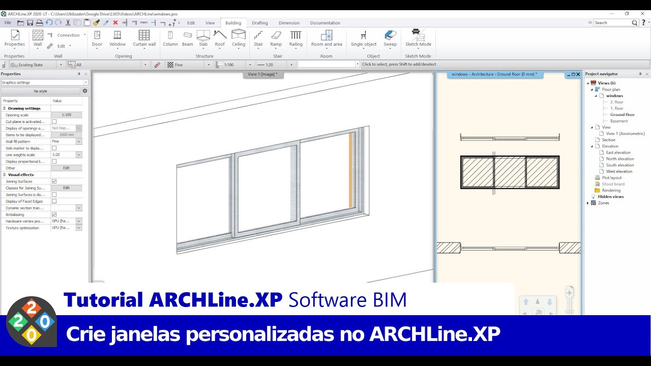Tutorial ARCHLineXP Software BIM: Como acrescentar janelas à biblioteca ...