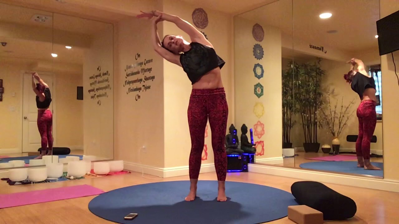 1st Wednesday, yoga practice, meditation, and savasana - YouTube