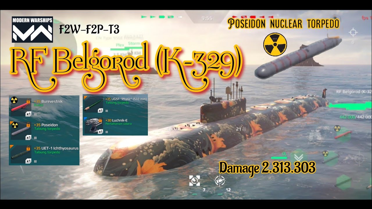 Full tricks RF Belgorod (K-329) Poseidon nuclear torpedo , Modern ...