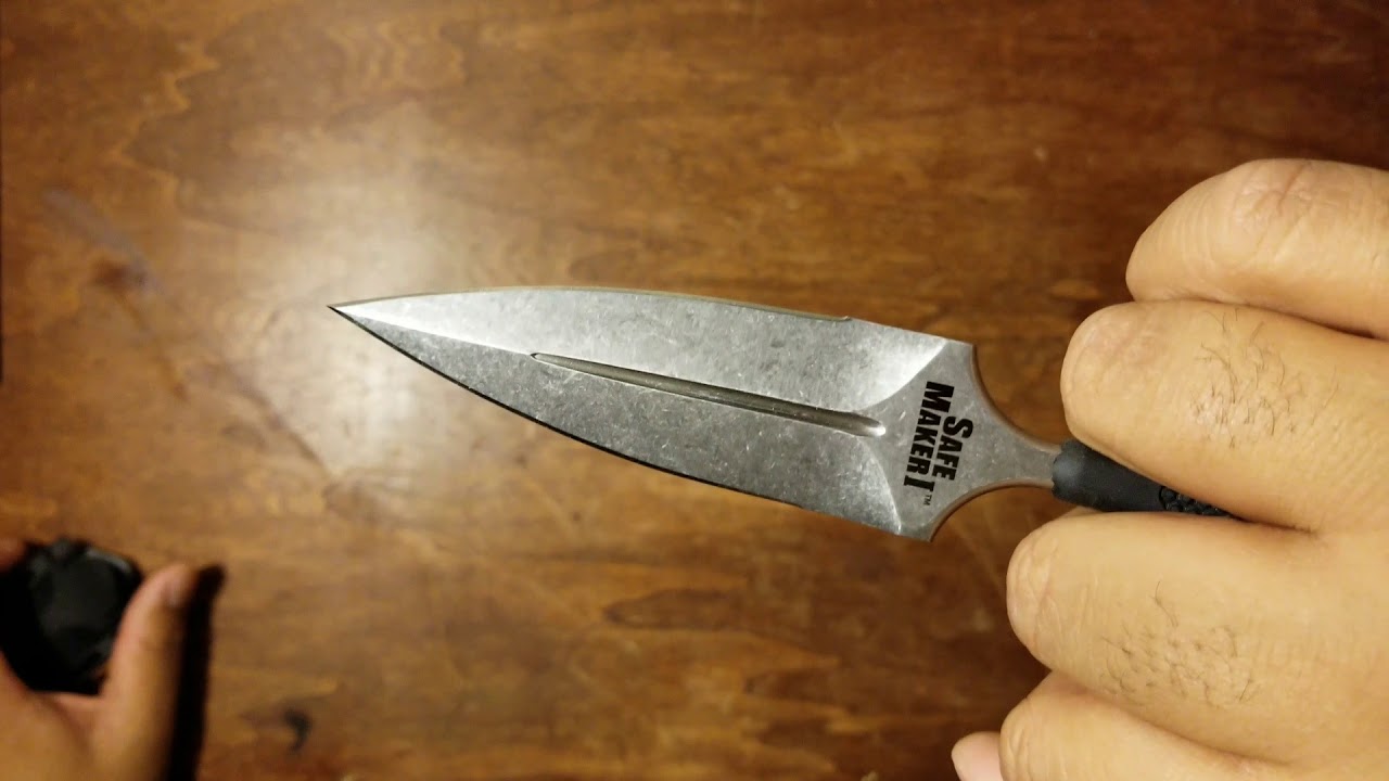 Cold Steel- Safe Maker 1!!! (Beast of a push dagger) - YouTube