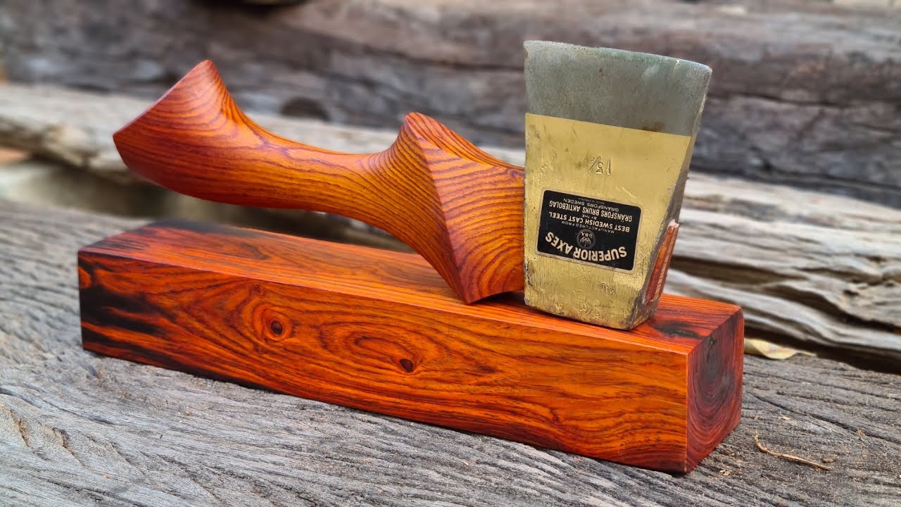 Making an Axe Handle From Rosewood , Woodworking - YouTube
