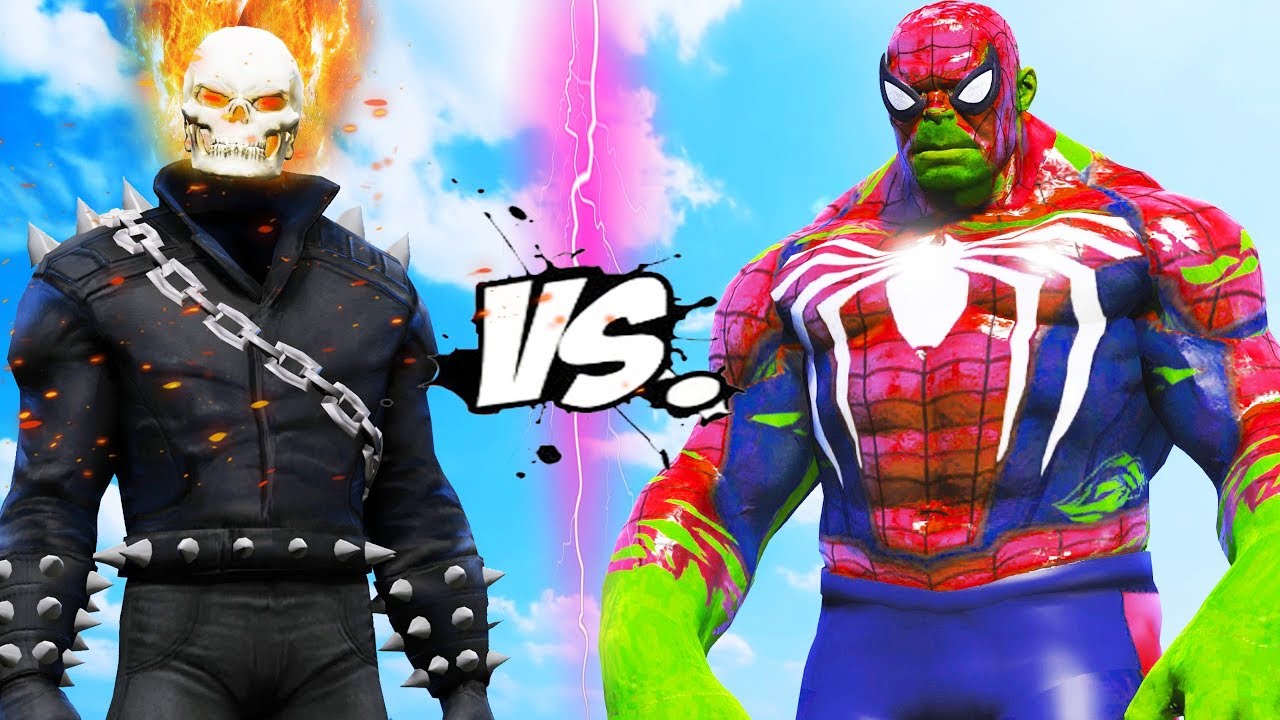 GHOST RIDER VS HULK-SPIDERMAN - YouTube