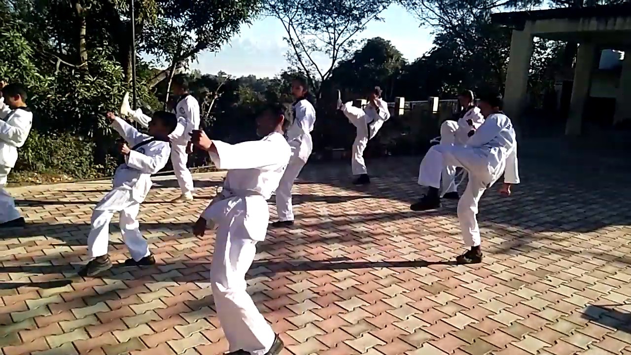 childrens learn front kick for hupkwondo - YouTube