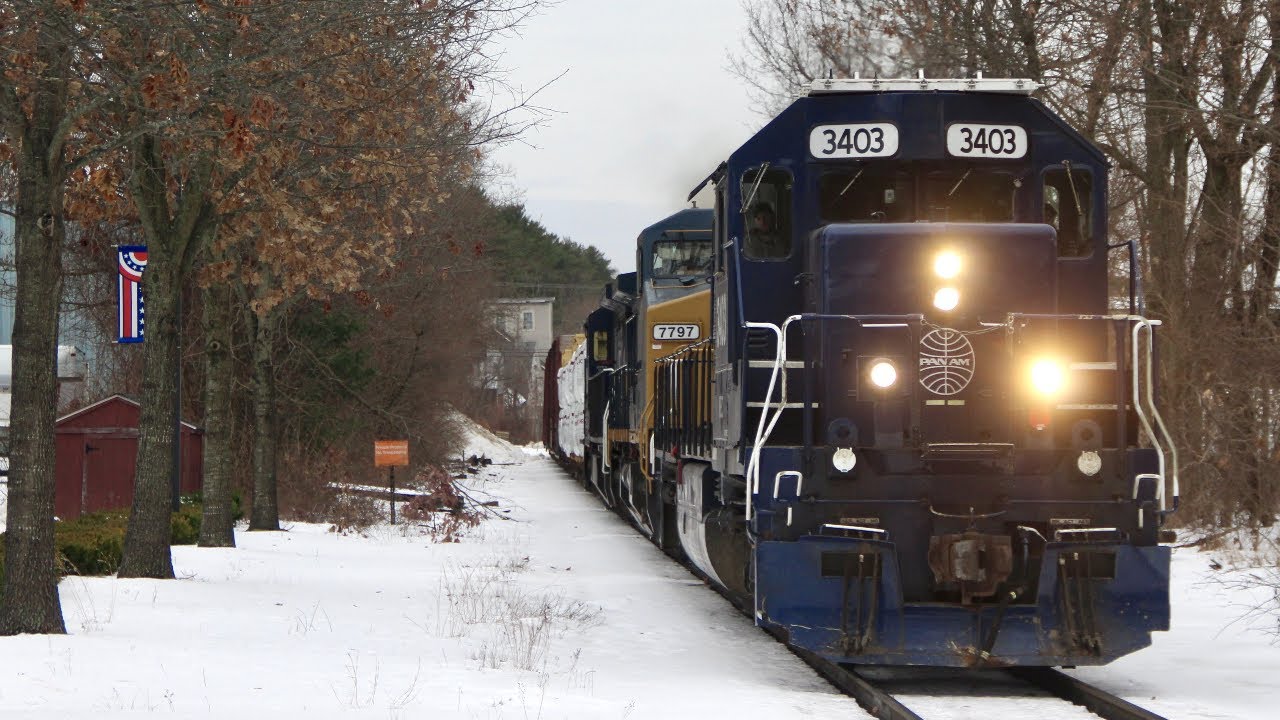 [HD] Pan Am Train AYPO in New Hampshire with an EMD Leader! (12/24/2020 ...